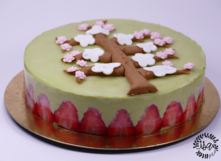 Fraisier au thé matcha - Isa popote et papote