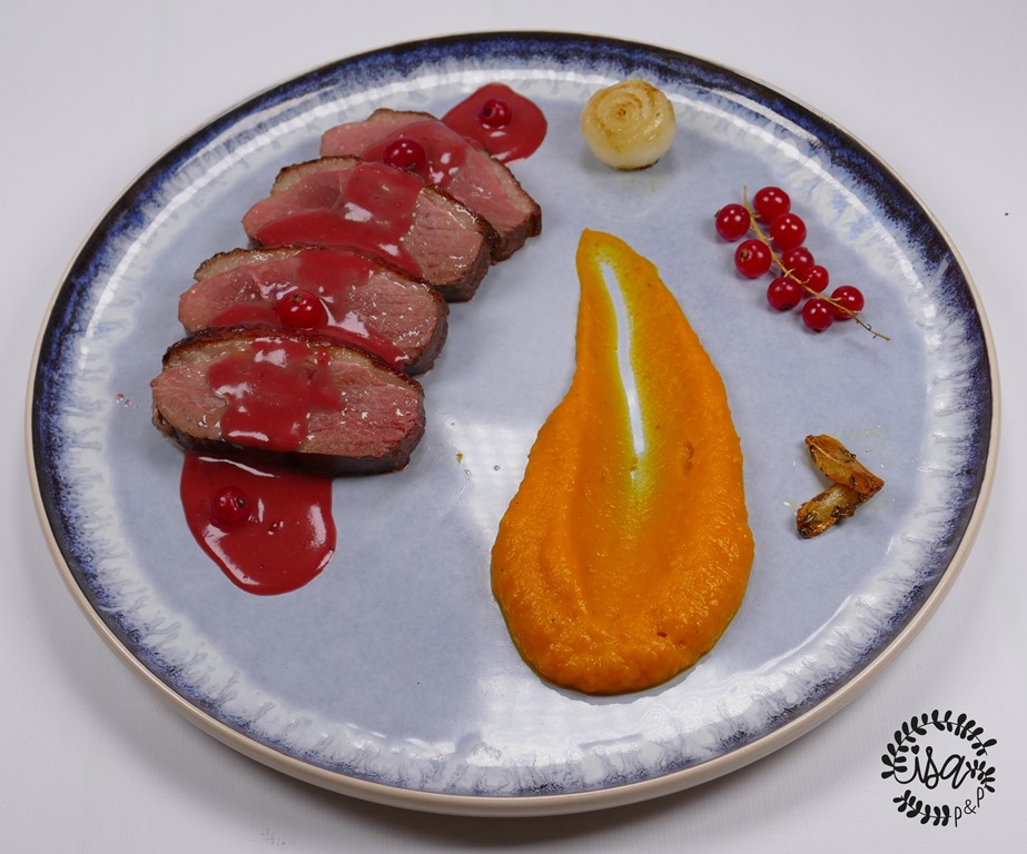 Magret de canard sauce groseille et potimarron - Isa popote et papote