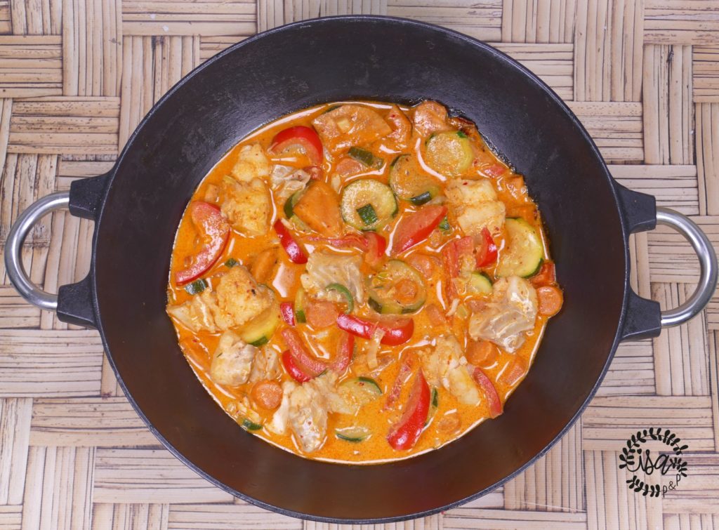 Cabillaud au curry rouge - Isa popote et papote