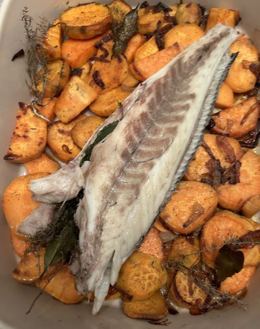 Maigre et patates douce au four - Isa popote et papote